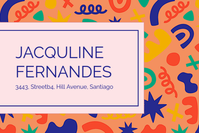 Orange joyful Address Label Templat | PosterMyWall