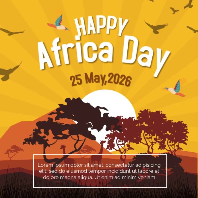 Orange Joyful Africa Day Instagram Post Template | PosterMyWall