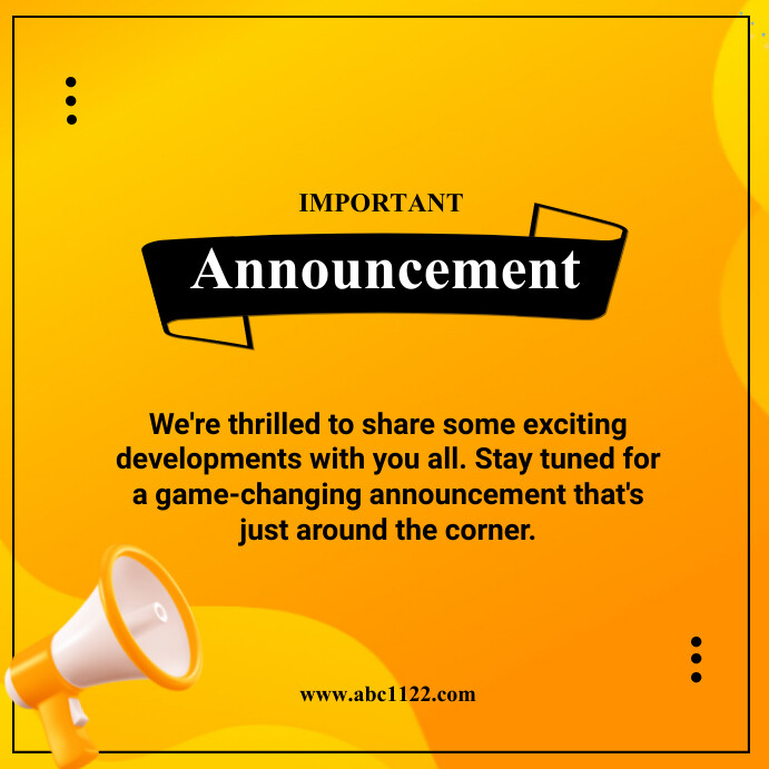 Orange Joyful Announcement Instagram Post Template | PosterMyWall