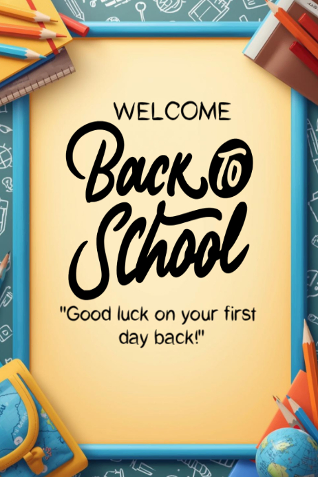 Plantilla de Orange Joyful Back to School Poster | PosterMyWall