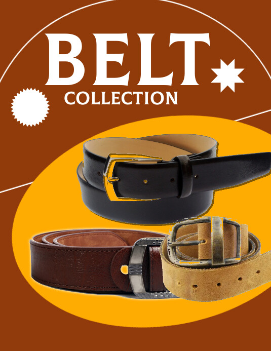 Copy of Orange Joyful Belt Collection Flyer (us Lette | PosterMyWall