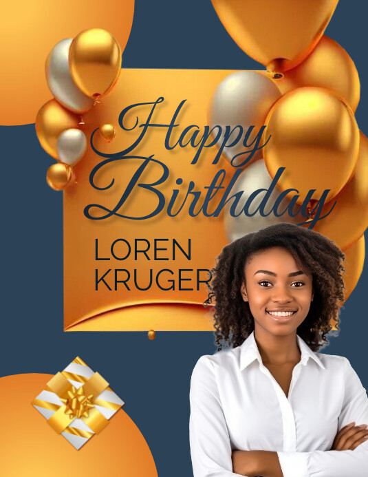 Orange Joyful Birthday Celebration Flyer (us Template | PosterMyWall