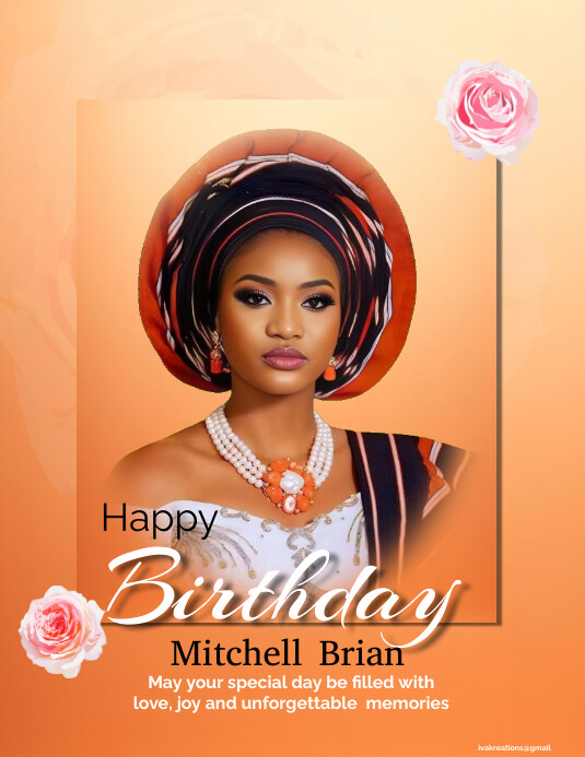 Orange Joyful Birthday Design Template Flyer | PosterMyWall