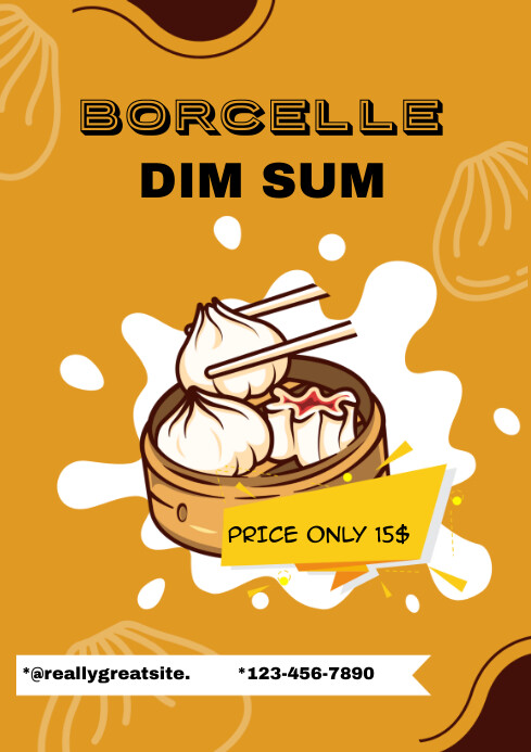 Copy of Orange Joyful Borcelle A2 | PosterMyWall