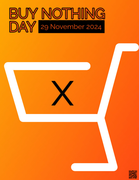 Copy of Orange Joyful Buy Nothing Day Flyer (us Letter) | PosterMyWall
