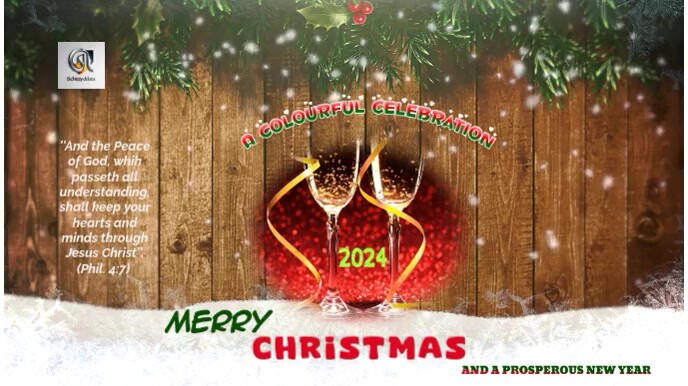 Orange Joyful Christmas Digital Display (16:9) Template | PosterMyWall