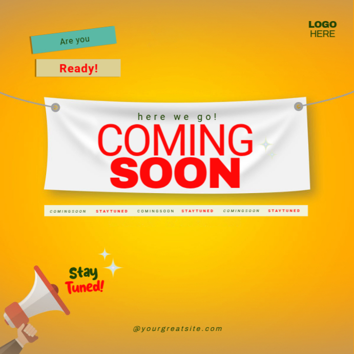 Orange Joyful Coming Soon! Instagram Post Template | PosterMyWall