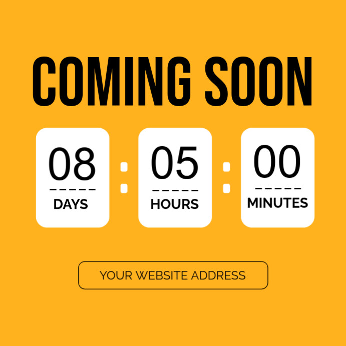 Orange Joyful Coming Soon Announcement Notification Posters Instagram ...