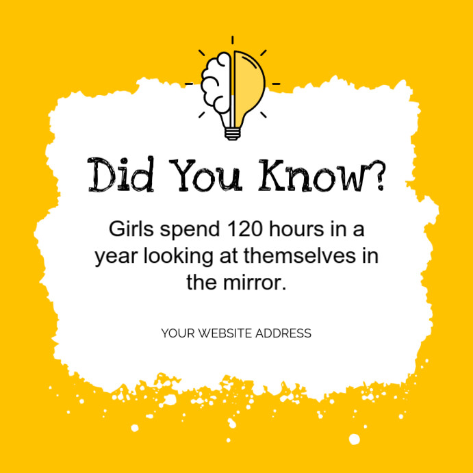 Orange Joyful Did You Know Thinking Ideas Instagram Post Template ...