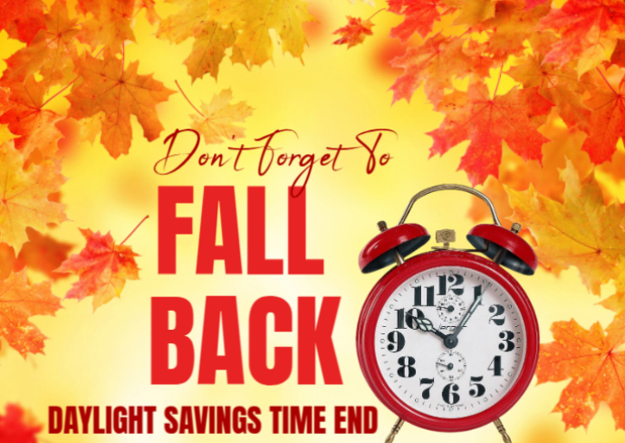 Orange Joyful Fall Back Postcard Template | PosterMyWall
