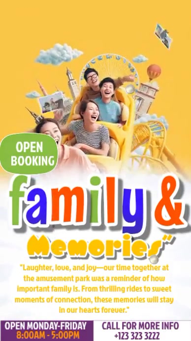 Orange Joyful Family Funday Instagram Story Template | PosterMyWall