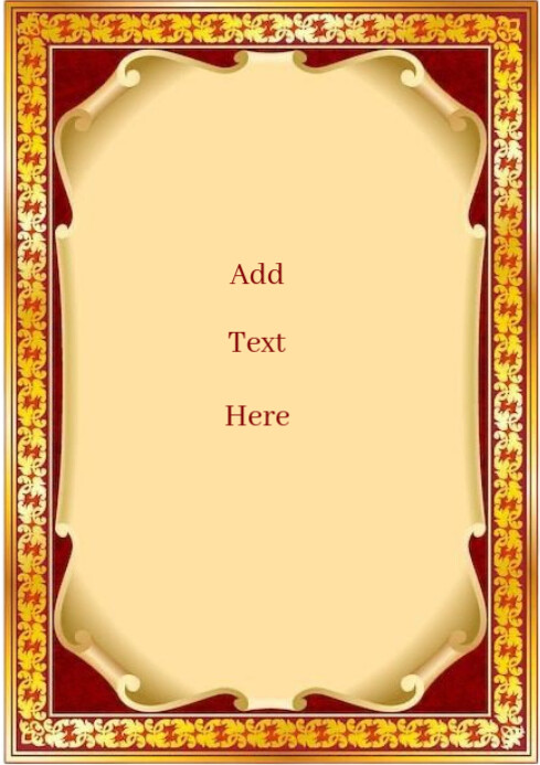 Orange Joyful Floral Background Template A4 | PosterMyWall