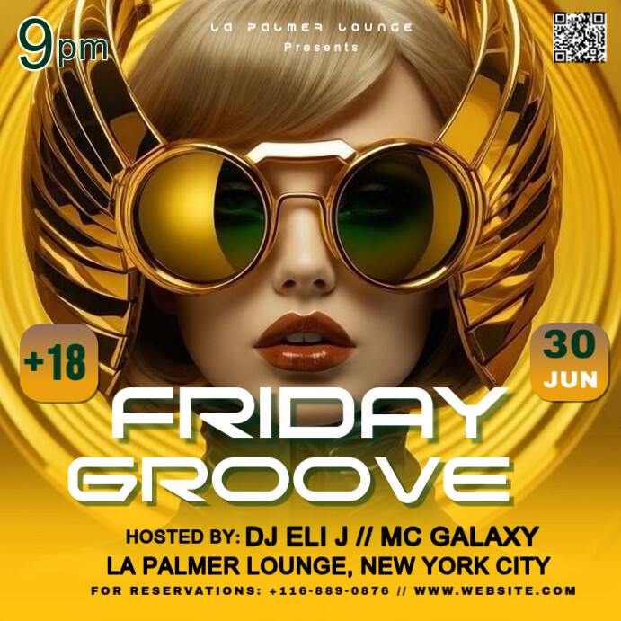 Copy of Orange Joyful Friday Groove Instagram Post | PosterMyWall