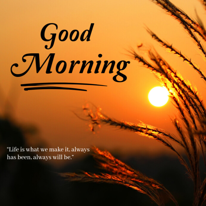Orange Joyful Good Morning Wish Templates Instagram Post | PosterMyWall