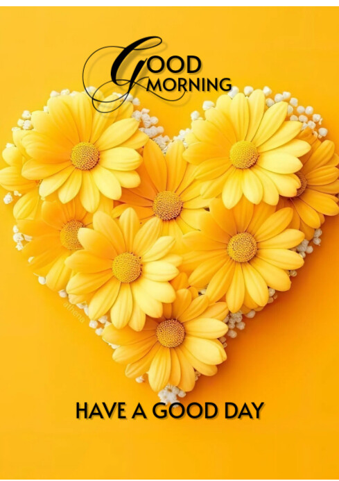 Orange Joyful Good Morning Wishes Template A4 | PosterMyWall