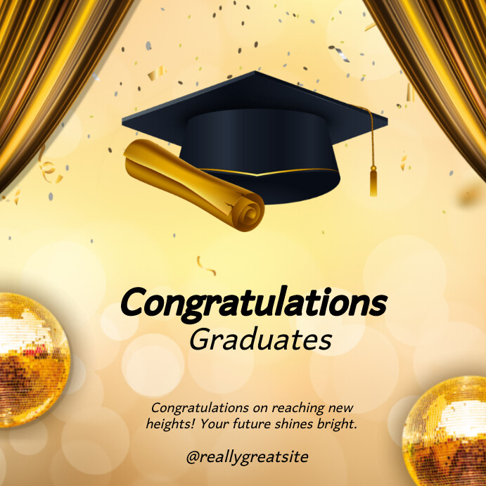 Copy of Orange Joyful Graduation Flyer Template Insta | PosterMyWall