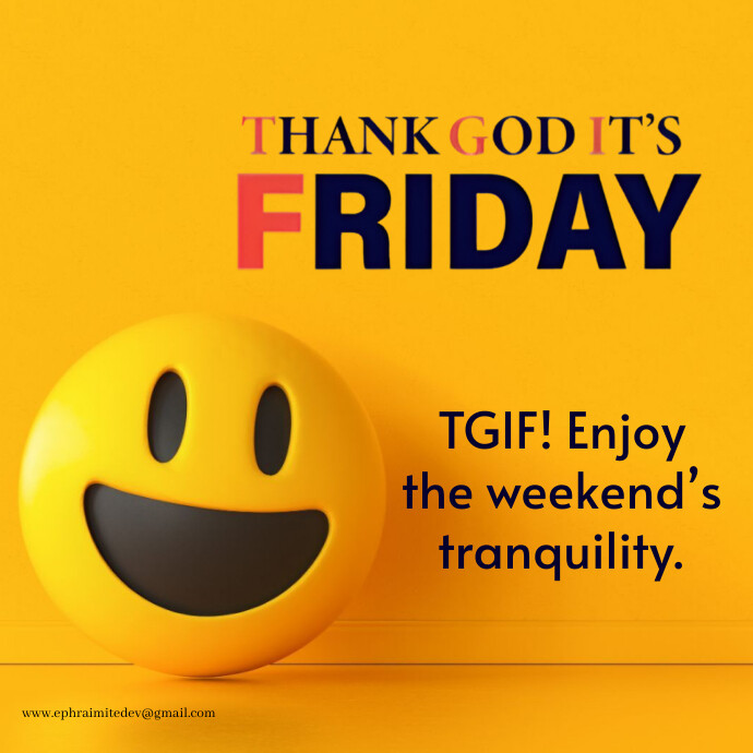 Copy of Orange Joyful Happy Friday Logo | PosterMyWall