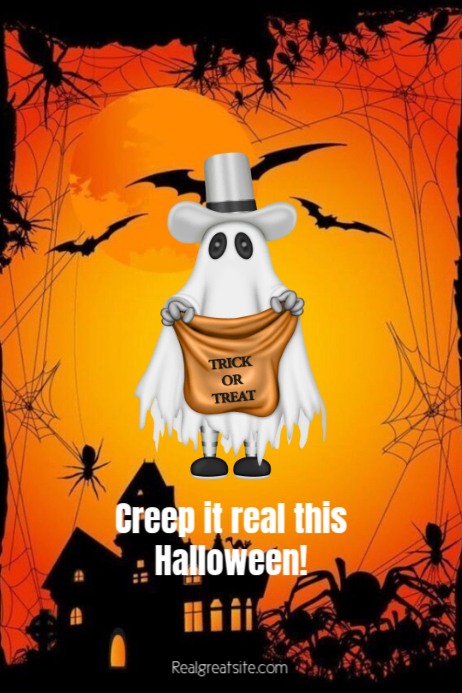 Orange Joyful Happy Halloween 2025 Poster Template | PosterMyWall