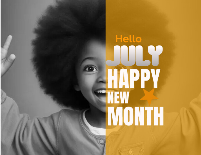Orange Joyful Happy New Month Flyer Us Lette Template Postermywall