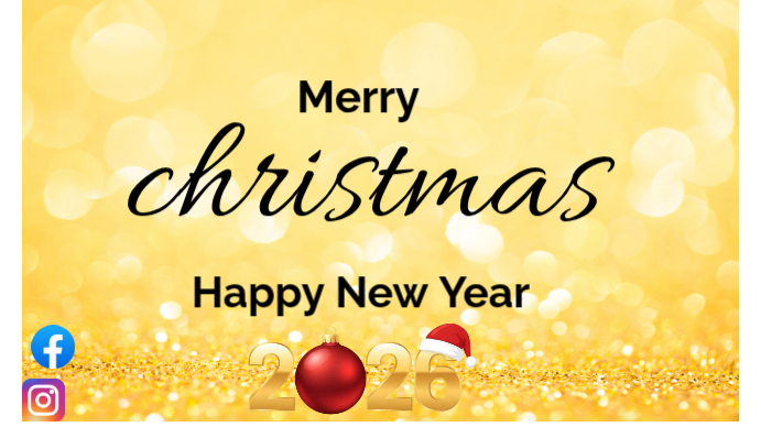 Orange Joyful Happy New Year Youtube Thumbnail Template | PosterMyWall