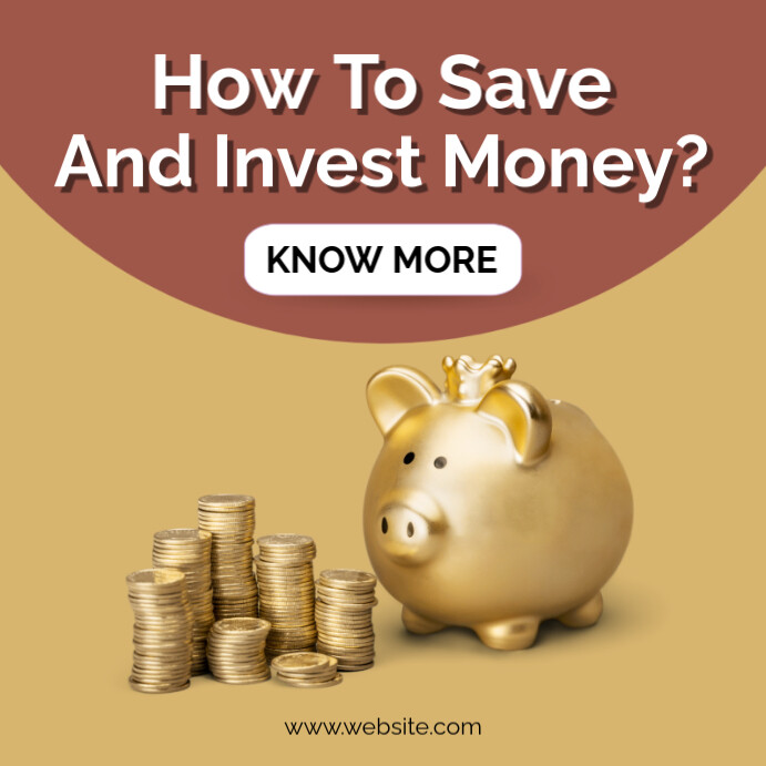 Orange Joyful How To Save And Invest Money Instagram Post Template ...