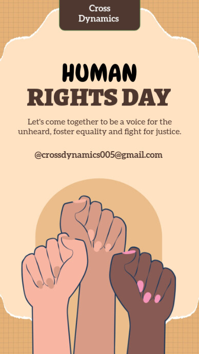 Orange Joyful Human Rights Day Instagram Story Template | PosterMyWall