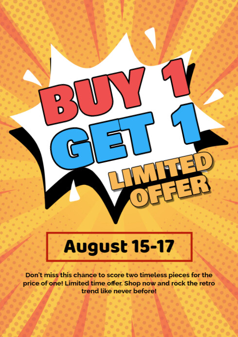 Orange Joyful Important Announcement Notification Flyers A4 Template ...