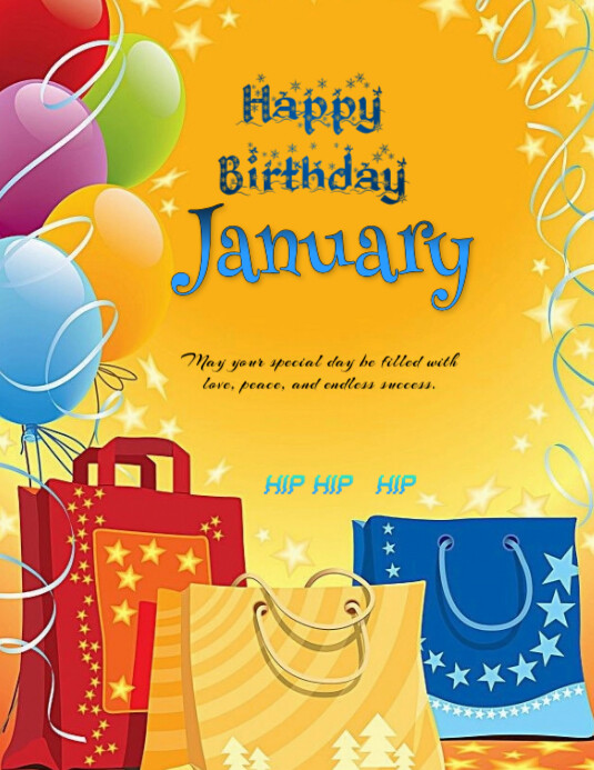 Orange Joyful January Flyer (us Letter) Template | PosterMyWall