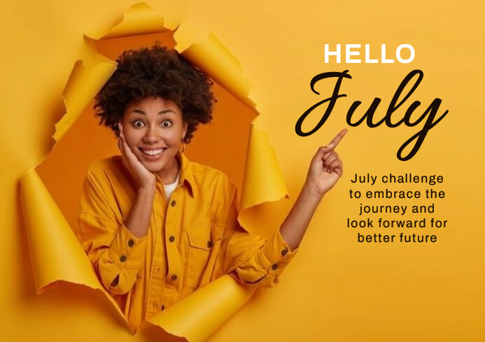 Copy of Orange Joyful July A4 | PosterMyWall