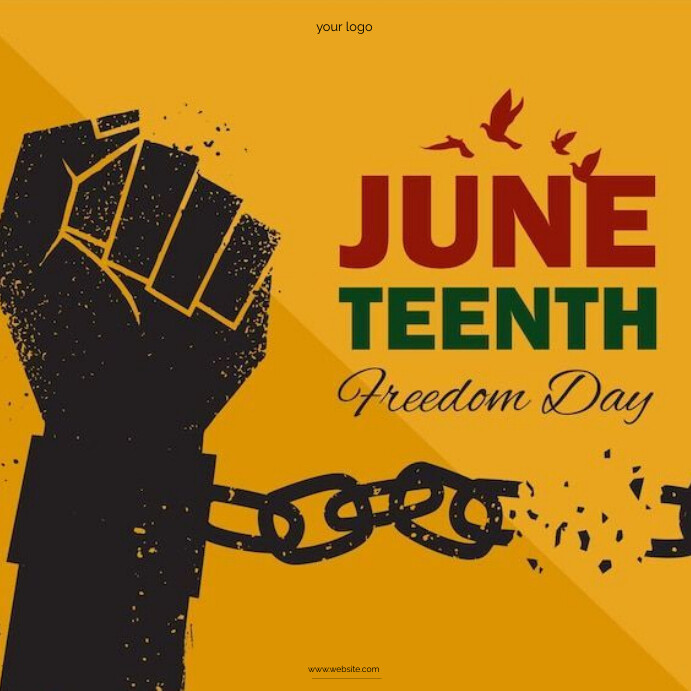 Orange Joyful Juneteenth Instagram Post Template | PosterMyWall