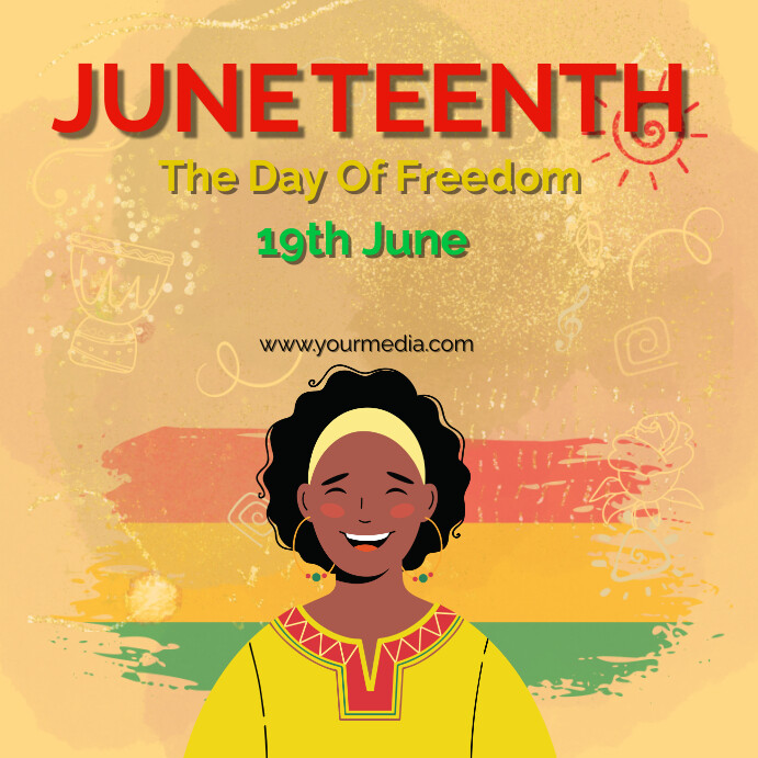 Copy of Orange Joyful Juneteenth Instagram Post | PosterMyWall