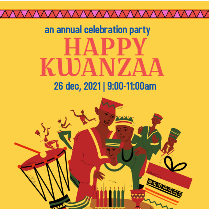 Orange Joyful Kwanzaa Day Template Instagram Post | PosterMyWall