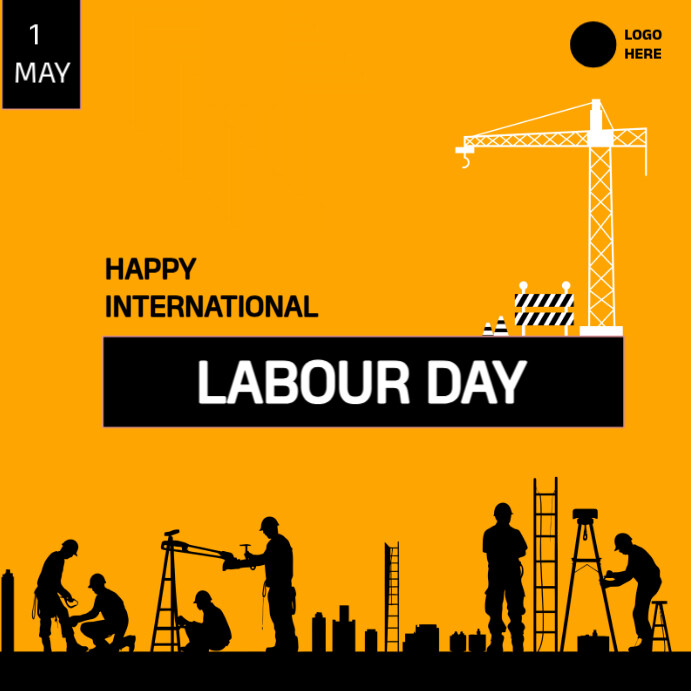 Orange Joyful Labour Day/business/brand/worker/work/building ...