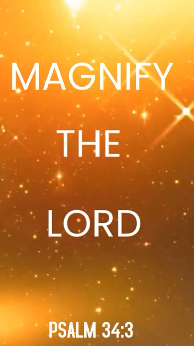 Plantilla de Orange Joyful Magnify The Lord Instagram Reel | PosterMyWall