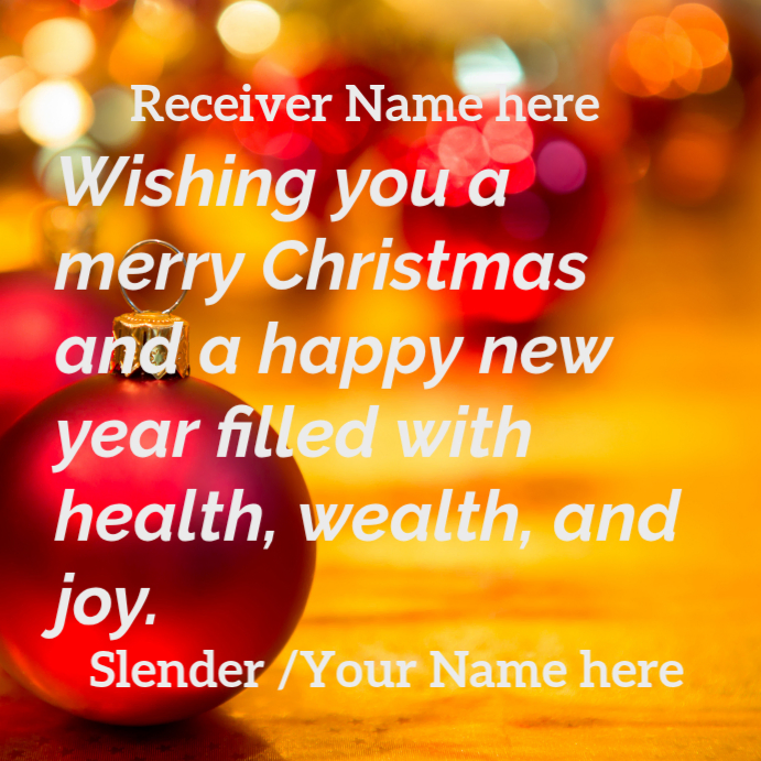 Orange Joyful Merry Christmas And Happy New Year Instagram Post ...