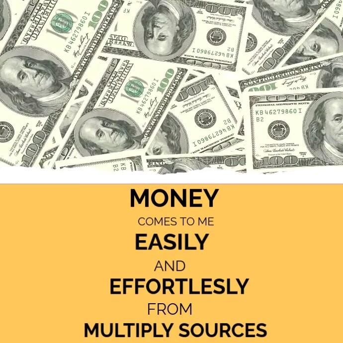 Orange Joyful Money Affirmation Instagram Post Template | PosterMyWall