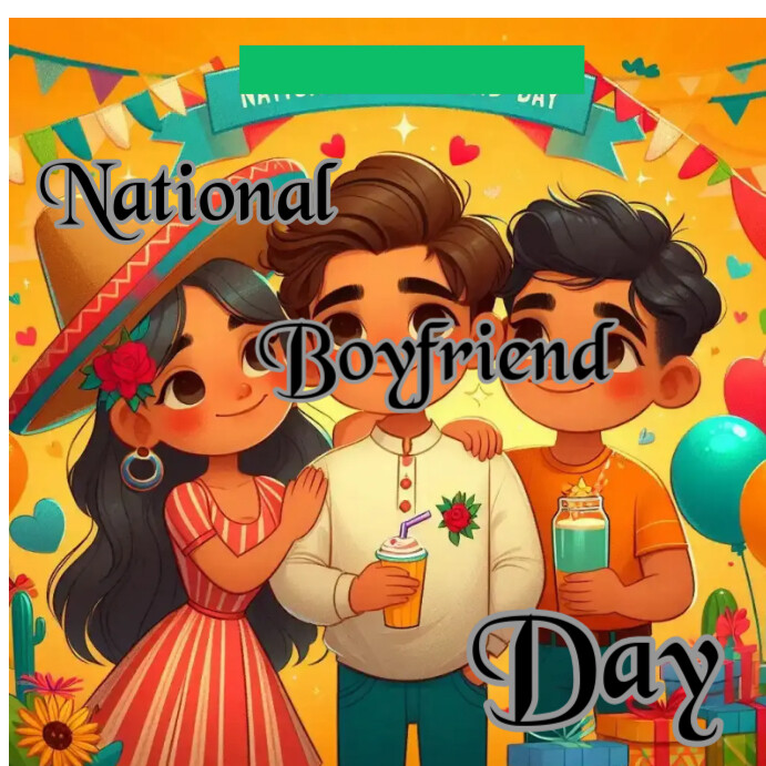 Orange Joyful National Boyfriend Day Instagram Post Template | PosterMyWall
