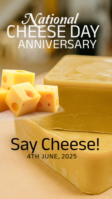 Orange Joyful National Cheese Day Instagram Story Templat | PosterMyWall