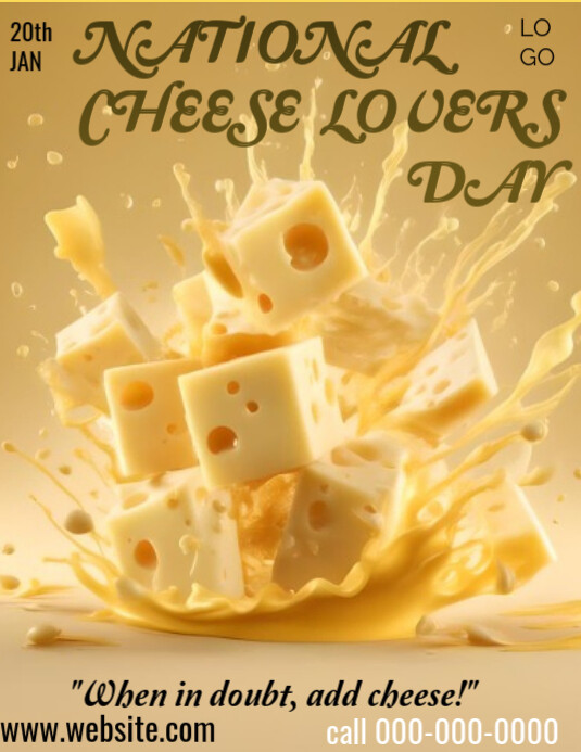 Copy of Orange Joyful National Cheese Lovers Day Flyer (us Letter ...