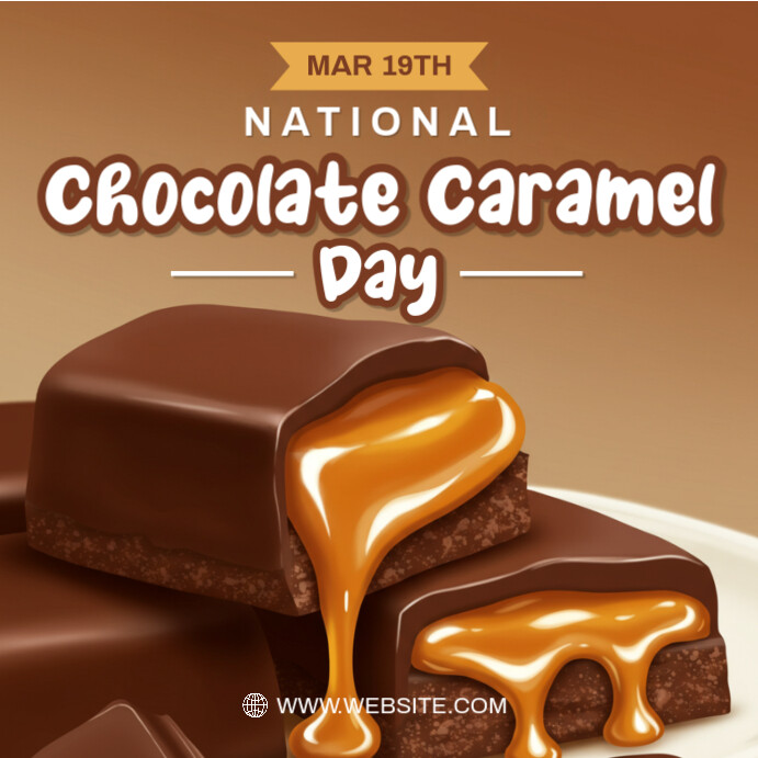 Copy of Orange Joyful National Chocolate Caramel Day Instagram Post ...