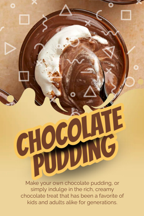 Orange Joyful National Chocolate Pudding Day Template | PosterMyWall