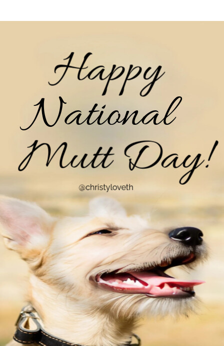 Copy of Orange Joyful National Mutt Day Tabloid | PosterMyWall