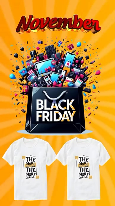 Szablon Orange Joyful November Special Discount Instagram Reel ...