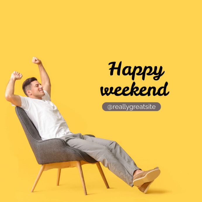 Copy of Orange Joyful Orange Modern Happy Weekend Instagram Post ...