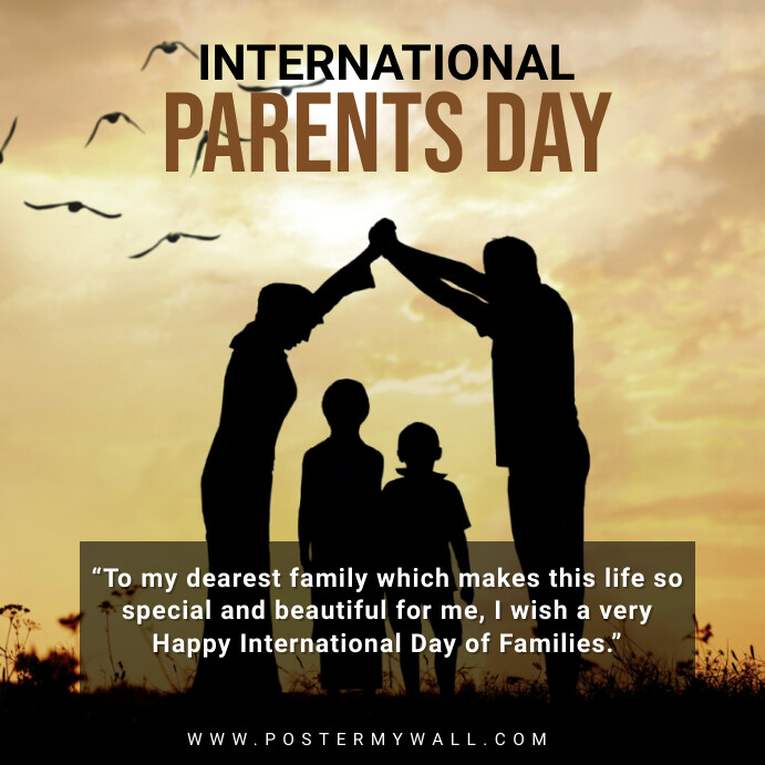 Orange Joyful Parents Day Instagram Post Template | PosterMyWall