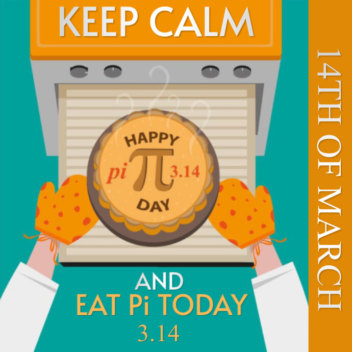 Copy of Orange Joyful Pi Day Logo | PosterMyWall