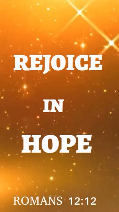 Orange Joyful Rejoice In Hope Instagram Reel Template | PosterMyWall