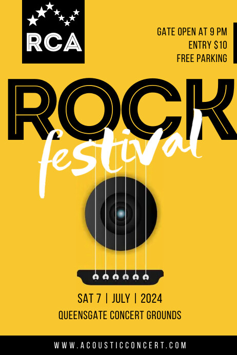 Copy of Orange Joyful Rock Festival Poster | PosterMyWall
