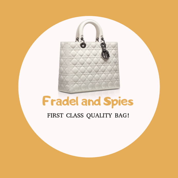 Orange Joyful Shopping Bag Logo Instagram Post Template | PosterMyWall