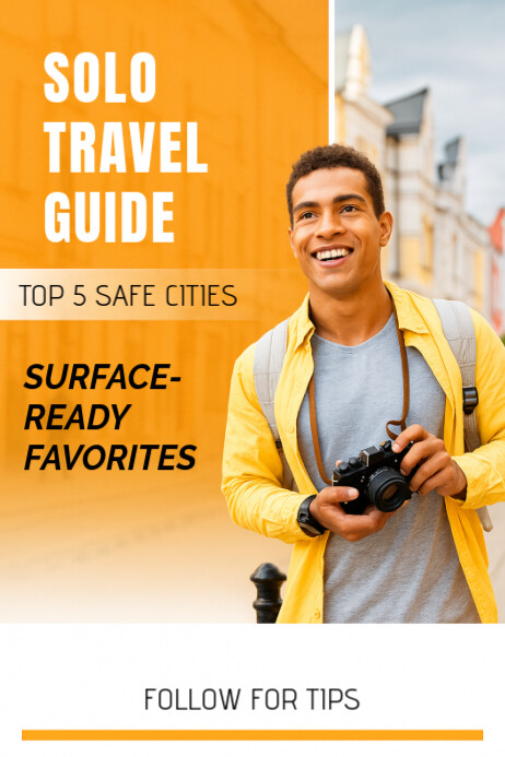 Copy of Orange Joyful Solo Travel Guide Poster | PosterMyWall